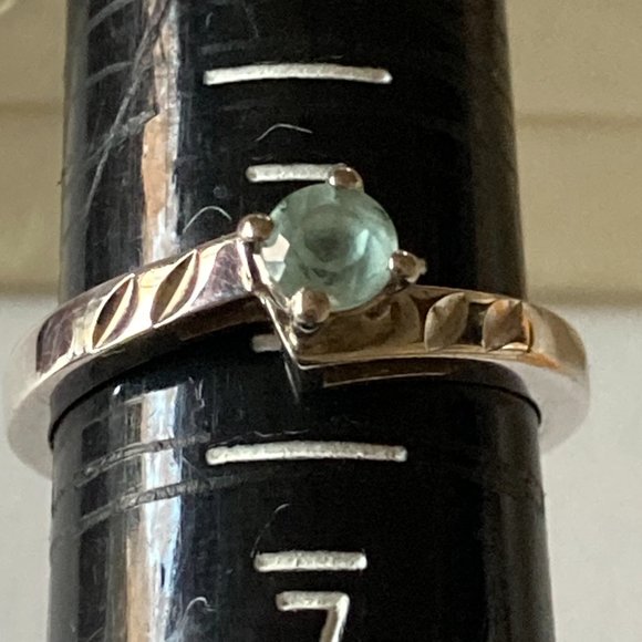 Silpada | Jewelry | Silpada Pretty Blue Topaz Stackable Ring In Carved ...